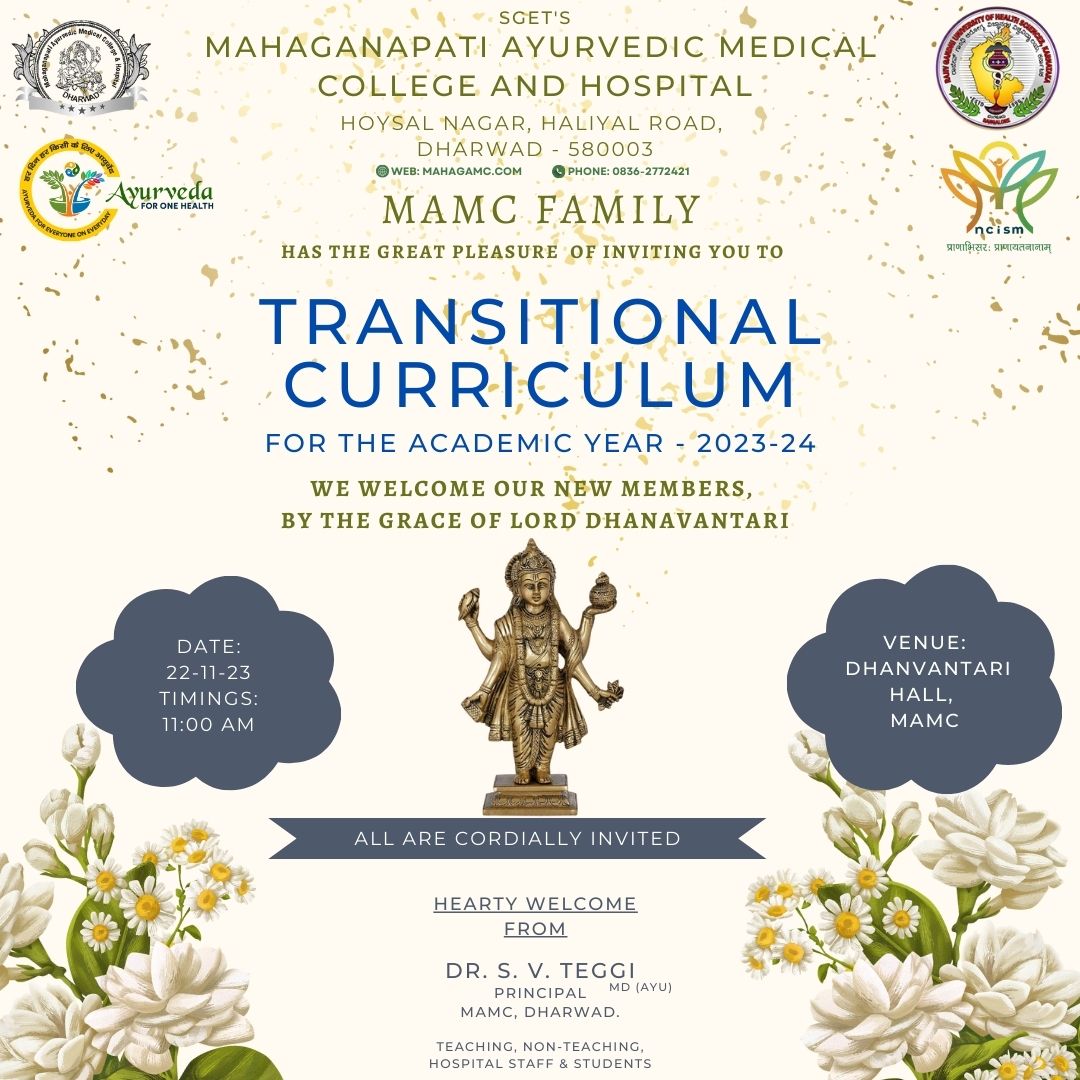 Transitional Curriculum 2023-24 Batch – Mahaganapati Ayurvedic Medical College and Hospital